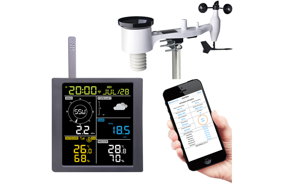 WN1920 WiFi Color Weather Station - Wifi Weather Station - Fine Offset ...